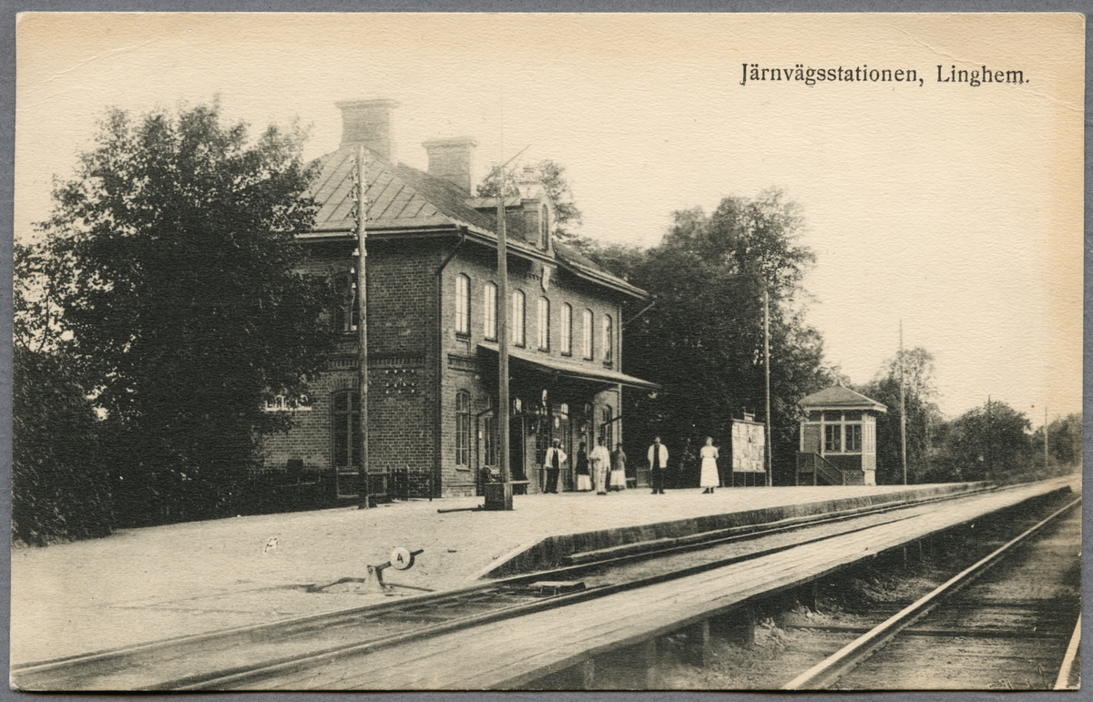 Linghem järnvägsstation. - Järnvägsmuseet / DigitaltMuseum