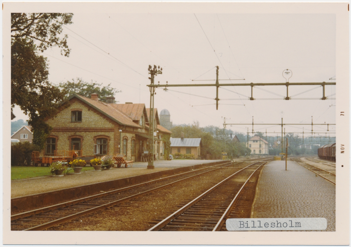 Billesholm station. - Järnvägsmuseet / DigitaltMuseum