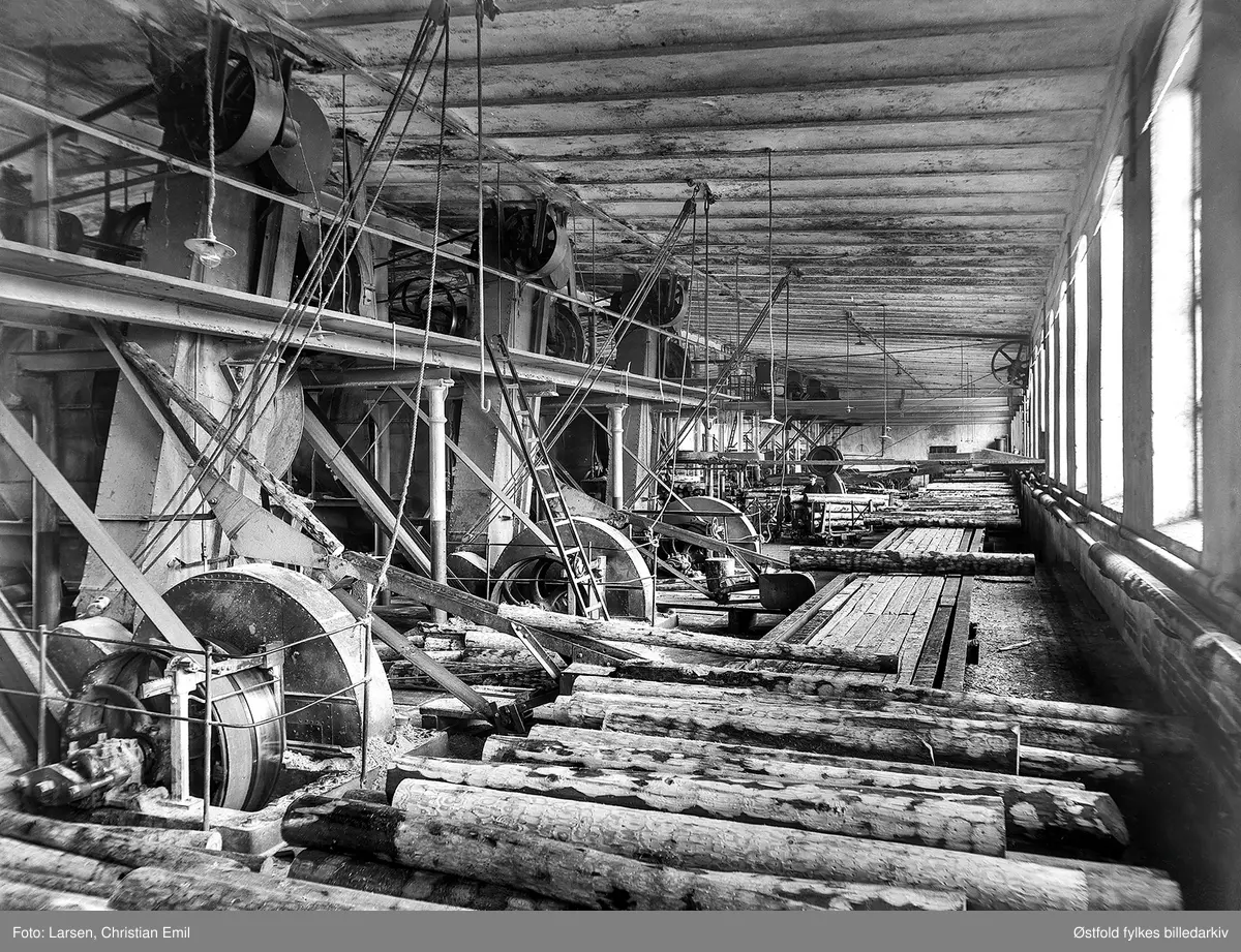 Borregaard fabrikker i Sarpsborg, fabrikkinteriør. - Østfold fylkes ...